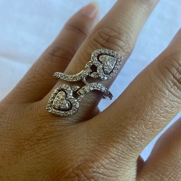 Nolan Miller | Jewelry | Nolan Miller Double Heart Dangle Ring | Poshmark